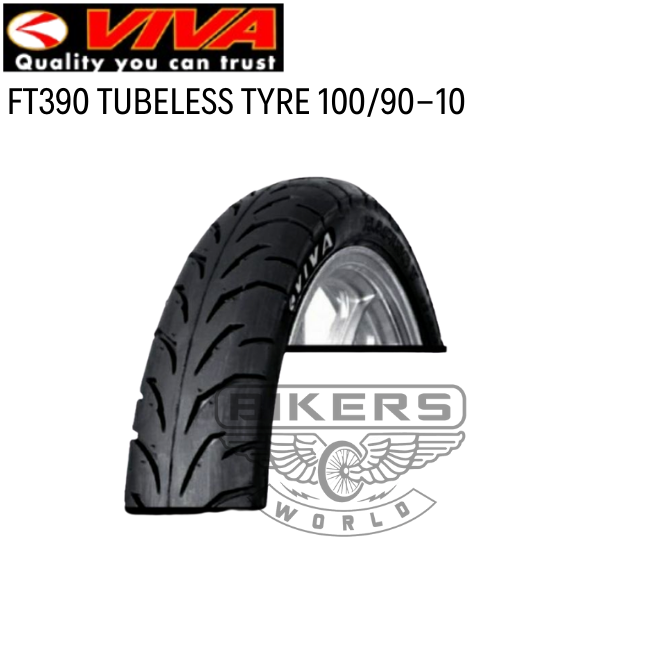VIVA FT390 TUBELESS TYRE 100/90-10