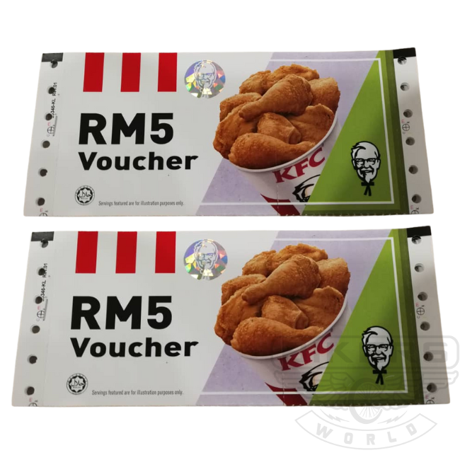 KFC VOUCHER VALUE RM50 (RM5 *10PCS) EXPIRY 31 DEC 2021